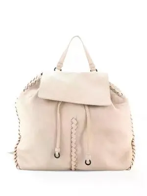 Bottega Veneta Leather With Intrecciato Medium Backpack