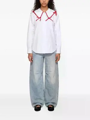 Comme Des Garçons Bow-embellished Sailor-collar Shirt