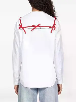 Comme Des Garçons Bow-embellished Sailor-collar Shirt