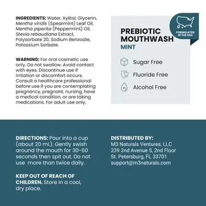 M3 Prebiotic Mouthwash, Mint