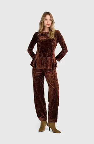 Alembika Crushed Velvet Flow Pants