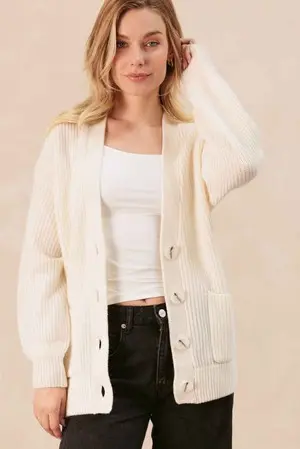 27 Miles Malibu Kamira Cashmere Oversized Cardigan