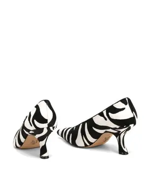 NAKED WOLFE Hero Pony Heels - Zebra