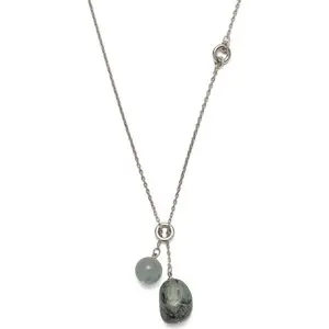 Lady Grey Jasper Necklace - Silver