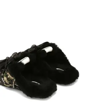 NAKED WOLFE Adorn Suede Mules - Zebra