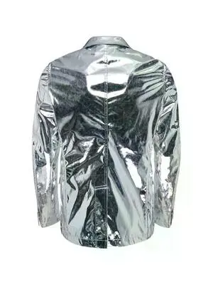 Comme Des Garçons Metallic-effect Single-breasted Blazer