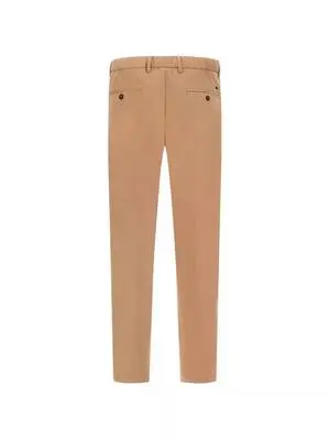 Herno Pleated Canvas Trousers - Neutrals
