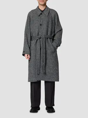 Paul Smith Diagonal Striped Wool Tweed Coat