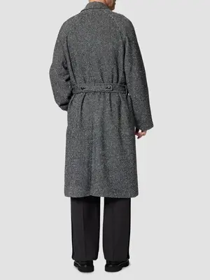 Paul Smith Diagonal Striped Wool Tweed Coat