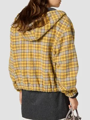 Miu Miu Plaid Blouson Jacket