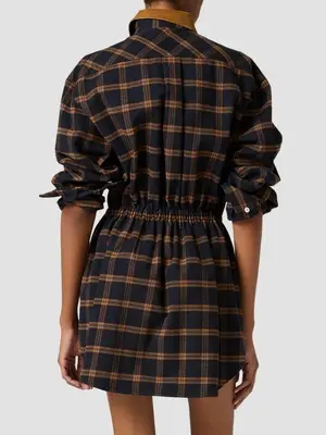 Miu Miu Checked Flannel Dress
