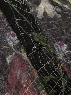 Alexander McQueen Floral Web Silk Shirt