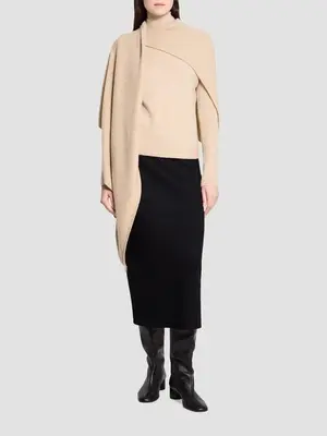 Theory Astor Wool Blend Scarf Top