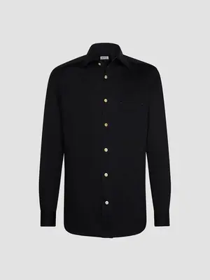 Kiton Nerano Cotton Shirt - Black