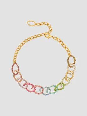 Oscar De La Renta Rhinestone Statet Necklace