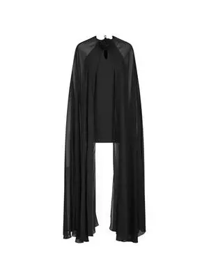 ROTATE BY BIRGER CHRISTENSEN Mini Cape Dress - Black