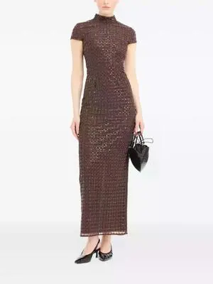 ROTATE BY BIRGER CHRISTENSEN Beaded Maxi Dress