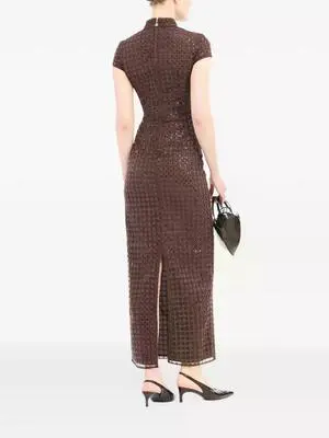 ROTATE BY BIRGER CHRISTENSEN Beaded Maxi Dress