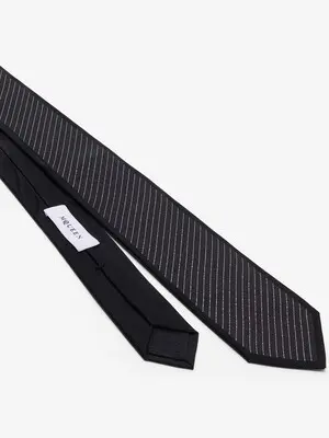 Alexander McQueen Metallic Jacquard Pinstripe Tie