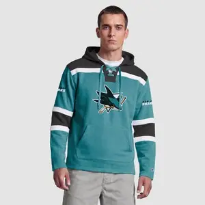 Champion San Jose Sharks Lacer Fleece Hockey Hoodie - Teal