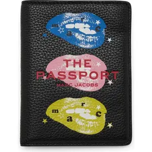 Marc Jacobs Leather Passport Case - Black Multi