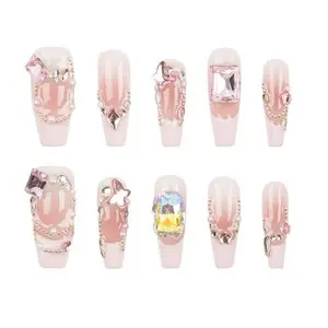3H NAILS Muah!long Coffin Press-on Nails - Pink