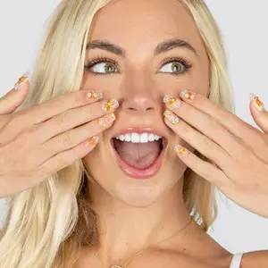 3H NAILS Citrus Splashmedium Squoval Press-on Nails