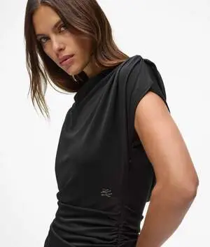 Karl Lagerfeld Draped Low-back Dress - Black