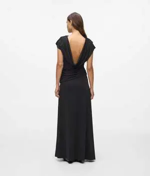 Karl Lagerfeld Draped Low-back Dress - Black