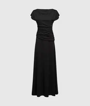 Karl Lagerfeld Draped Low-back Dress - Black