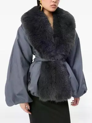 ROTATE BY BIRGER CHRISTENSEN Faux-fur Collar Jacket