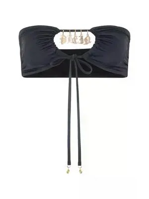 Philipp Plein Swimming Bandeau Charms Bra - Black