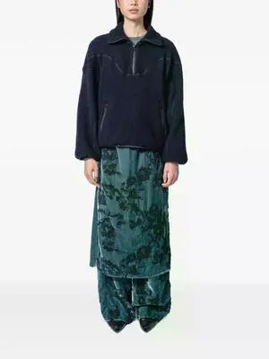 MULLER OF YOSHIOKUBO Half-zip Fleece Sweatshirt - Blue