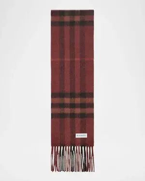 Burberry Check Metallic Cashmere-blend Scarf