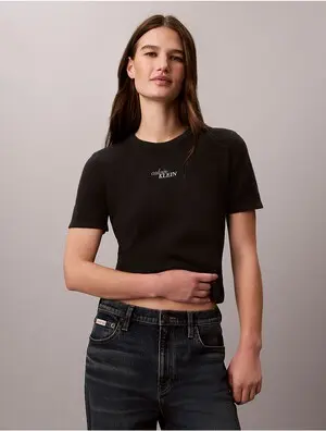 Calvin Klein Stacked Logo Graphic Classic T-shirt - Black