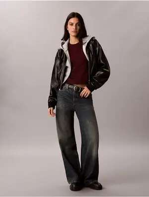 Calvin Klein Slim Mixed Font Logo Tee - Raspberry Truffle