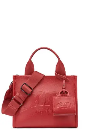 Dkny Hadlee Small Tote With Keychain - Ruby Red