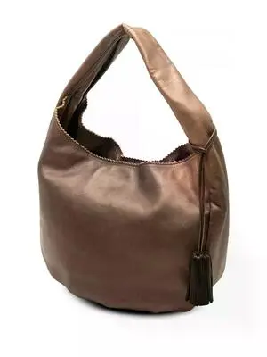Loewe 2010 Metallic Nappa Anagram Tassel Hobo Shoulder Bag