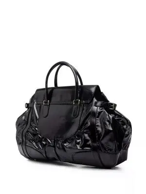 Gucci 2000-2015 Coated Canvas And Calfskin Dialux Queen Tote Bag