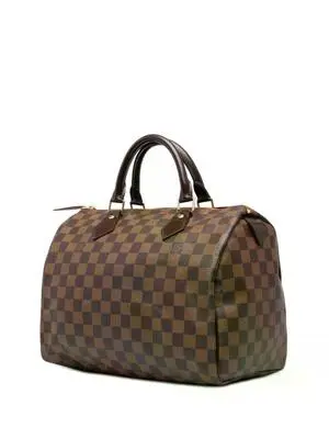 LOUIS VUITTON 2007 Damier Ebene Speedy 30 Boston Bag