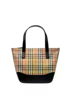 Burberry 2000-2017 Mini Haymarket Check Canvas Handbag - Neutrals