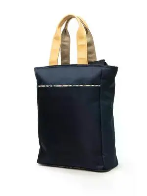 Burberry 2000-2017 Nova Check Canvas Trimmed Nylon Tote Bag