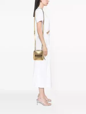 Gucci 2000-2015 Mini Calfskin Guccy Sega Crossbody Bag - Gold