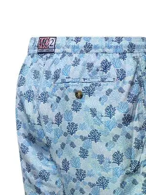 MC2 SAINT BARTH Lighting Coral-print Drawstring Swim Shorts - Blue