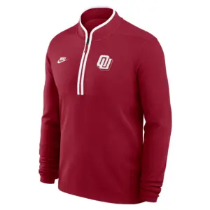 Nike Oklahoma Courtside Dri-fit College Half-zip Top - Red