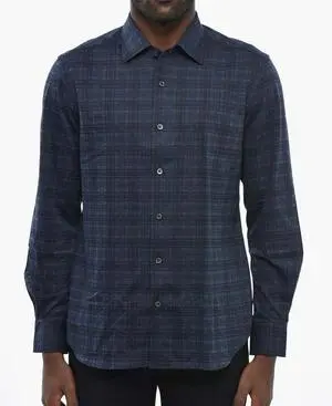 Corneliani Plaid Shirt With French Collar
