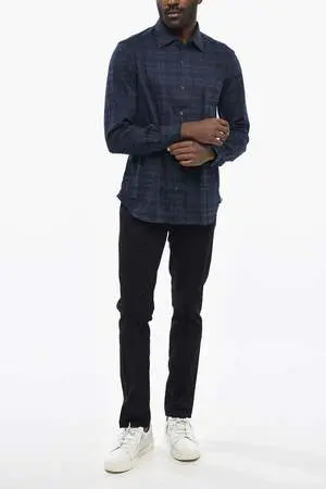 Corneliani Plaid Shirt With French Collar