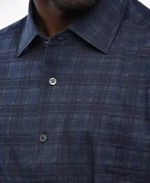 Corneliani Plaid Shirt With French Collar