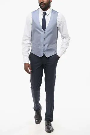 Corneliani Geometric-pattern Silk Waistcoat