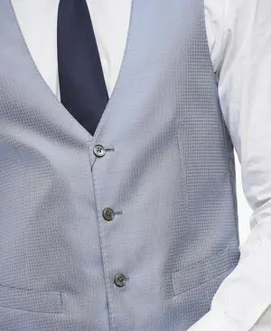 Corneliani Geometric-pattern Silk Waistcoat